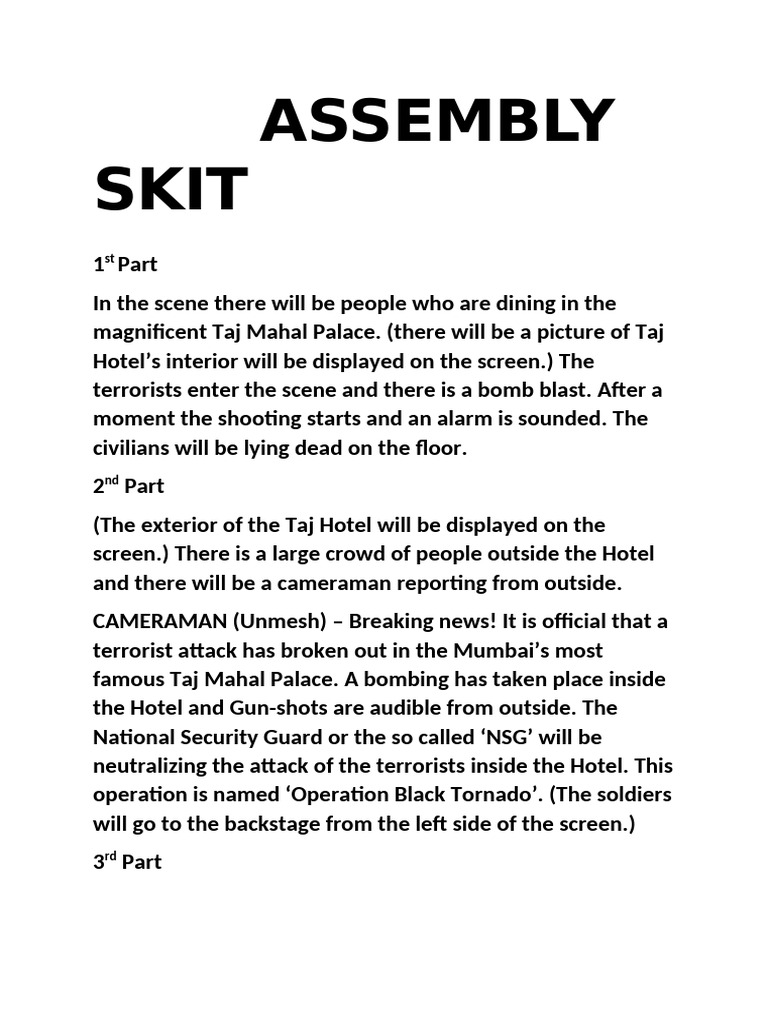ASSEMBLY SKIT | PDF