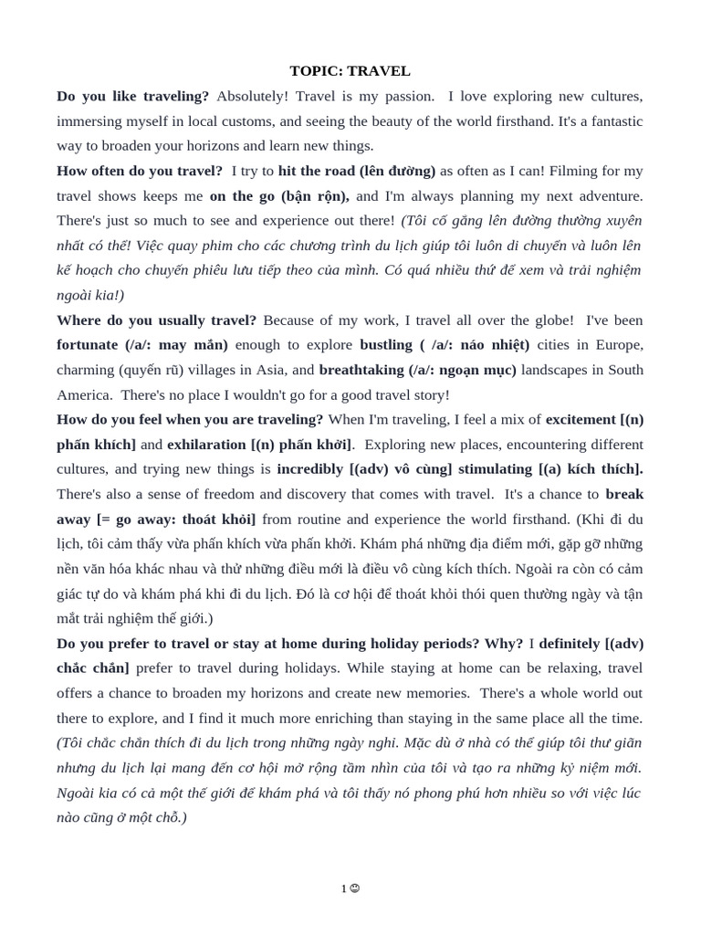 Travel | PDF
