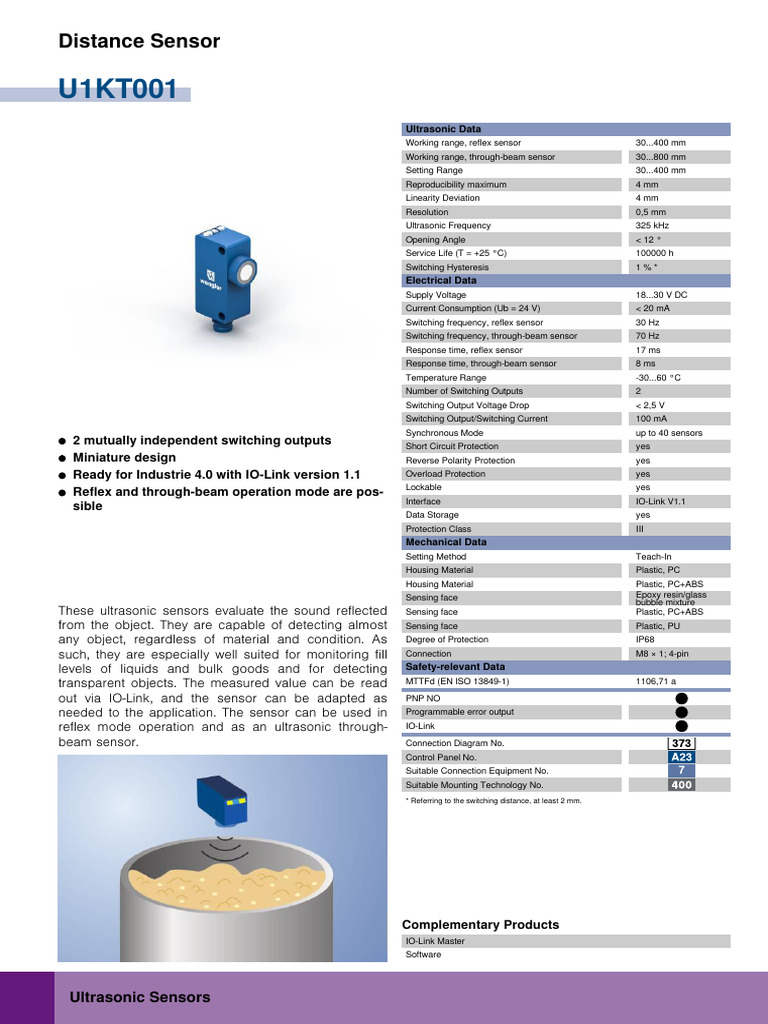 Data_Sheet_U1KT001_EN | PDF | Ultrasound