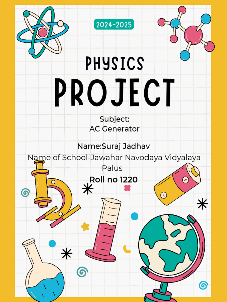 PHYsics Class12 Project Report Cbse 2020 2021 On Topic Ac Generator PDF ...