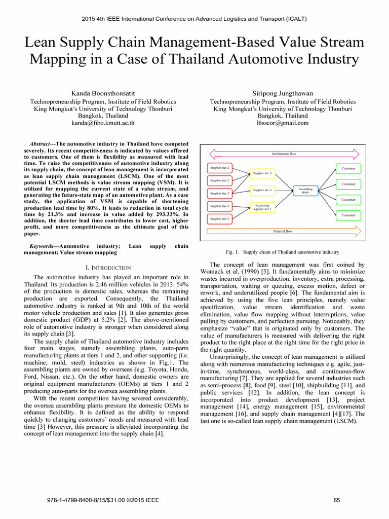 Boonsthonsatit 2015 | PDF | Supply Chain | Lean Manufacturing
