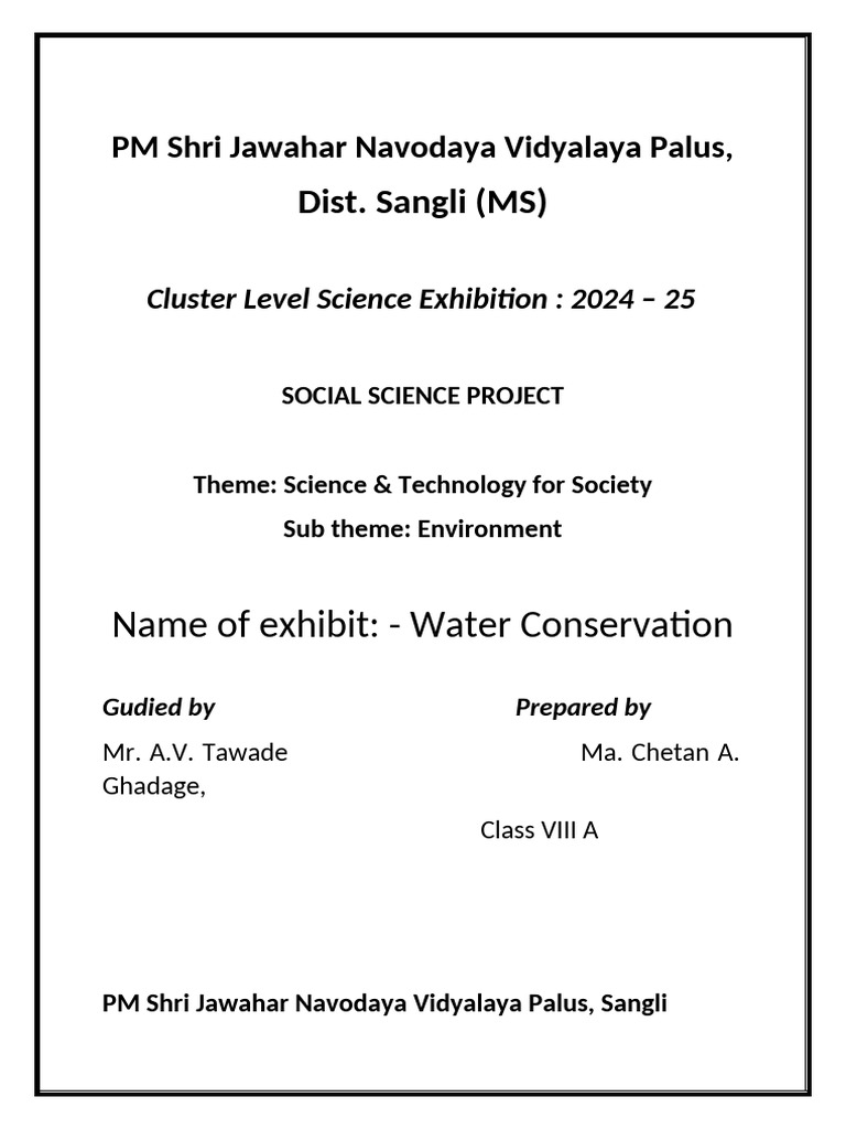 SST Project 2024-25 | PDF | Environmental Engineering | Earth Sciences