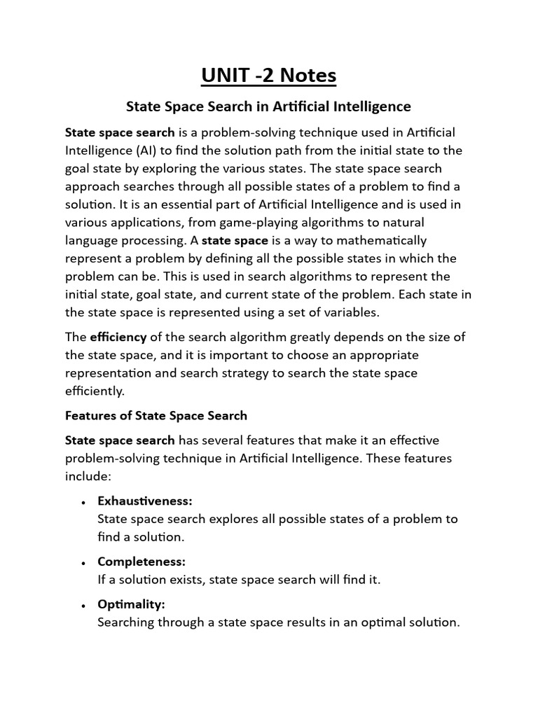 Ai Unit 2 Notes Pdf Algorithms Algorithms And Data Structures 4691