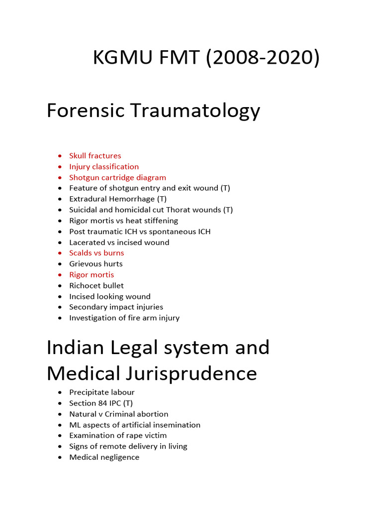 KGMU FMT (2008-2020) Forensic Traumatology: Skull Fractures Injury ...