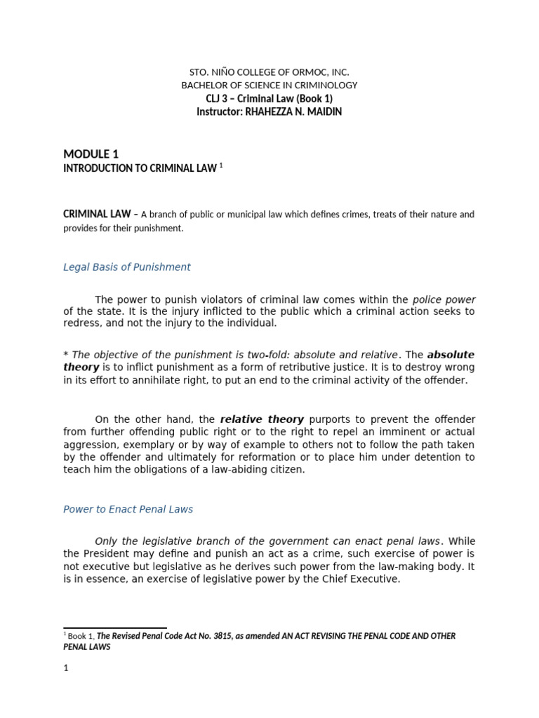 Module 1 CLJ 3 | PDF | Crimes | Crime & Violence Module 1 CLJ 3 | PDF | Crimes | Crime & Violence