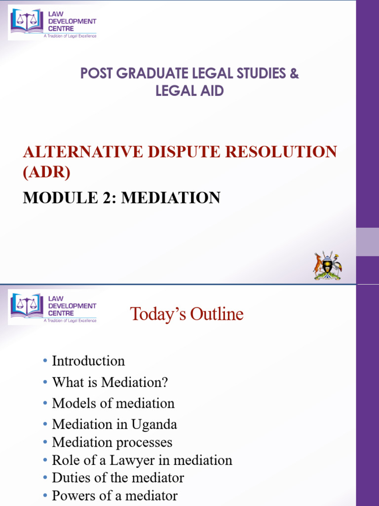 LDC - Module 2 - Mediation | PDF | Mediation | Alternative Dispute Resolution