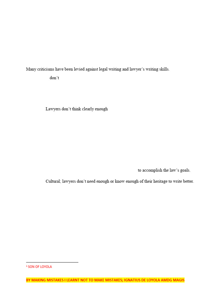 Enhancing Legal Writing Skills | PDF | Subject (Grammar) | Ellipsis