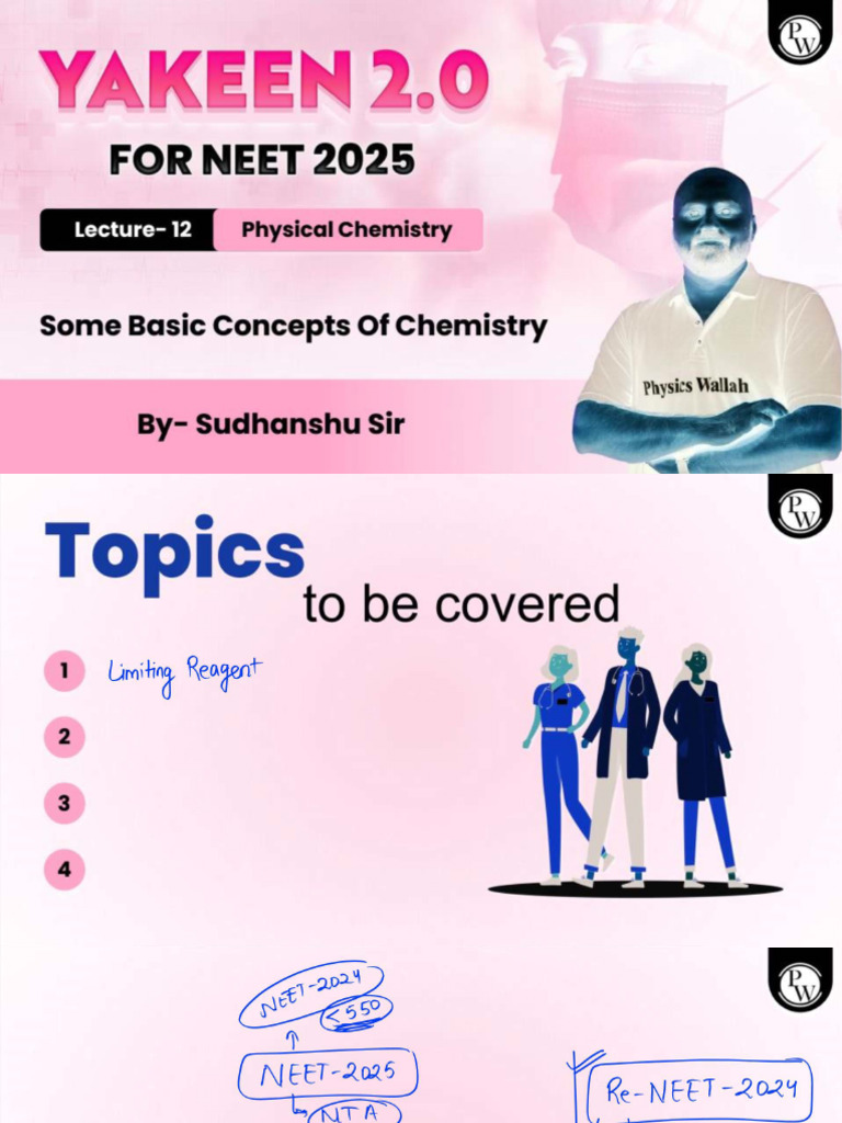 Some Basic Concepts of Chemistry 12 _ Class Notes __ Yakeen NEET 2.0 ...
