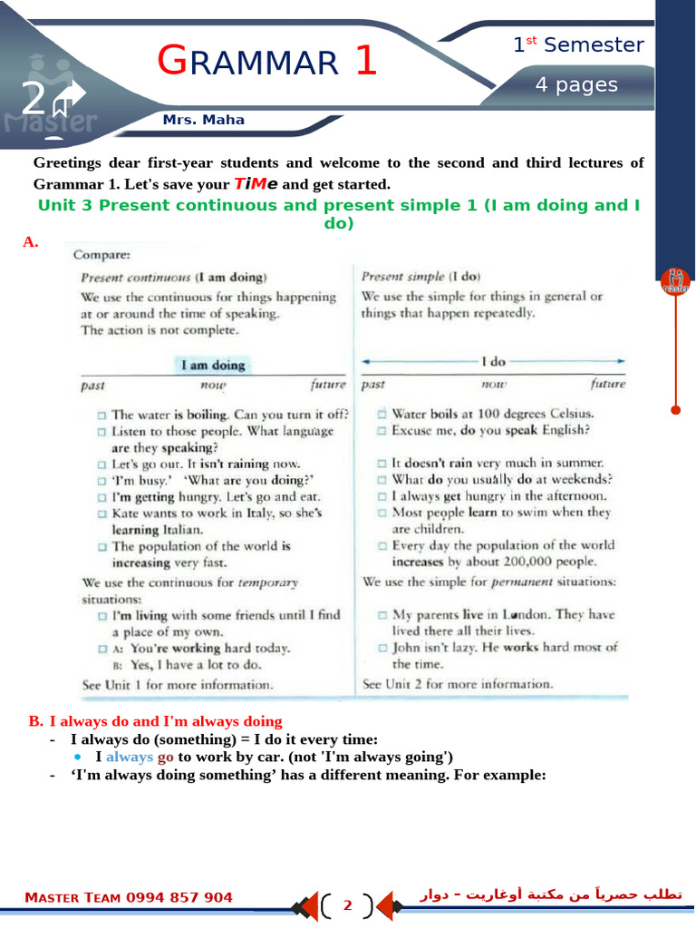 1 Grammar 1 - 2+3 | PDF | Meal