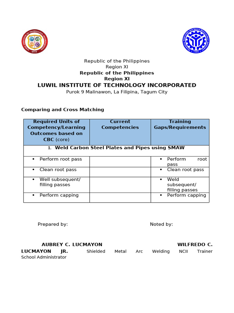 Summary of Current Competencies 1.3 | PDF