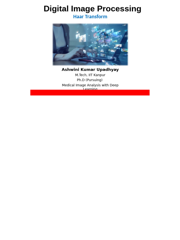 Lecture 14 Haar Transform | PDF