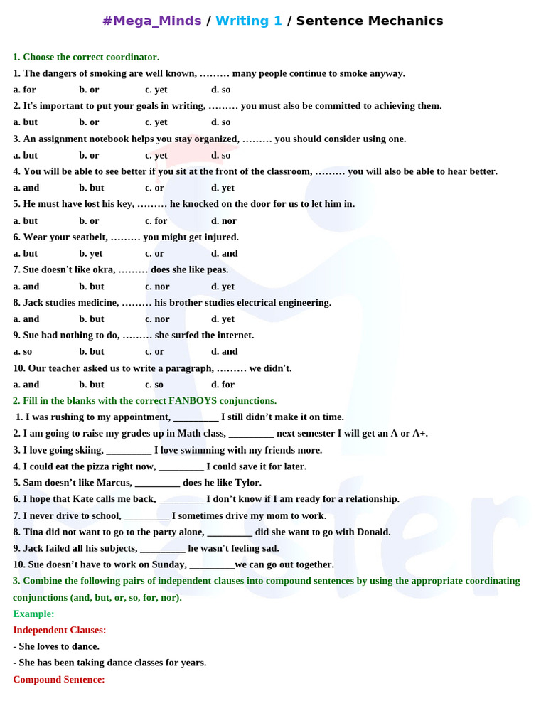 Compound and Complex Sentence Exercises | PDF | Language Arts & Discipline