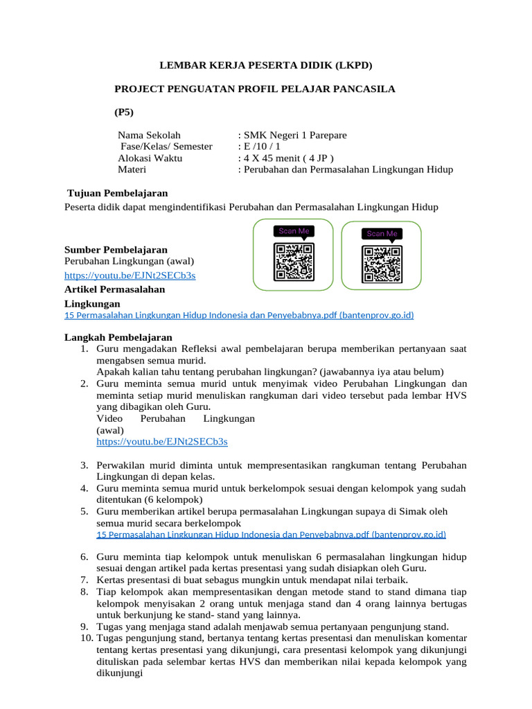 LKPD P5 | PDF | Karier & Perkembangan