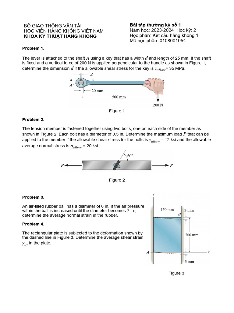 KCHK1 Assignment1 | PDF | Stress (Mechanics) | Mechanical Engineering