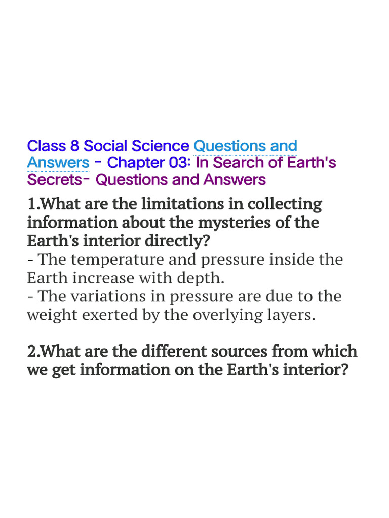 In Search of Earth's Secret | PDF