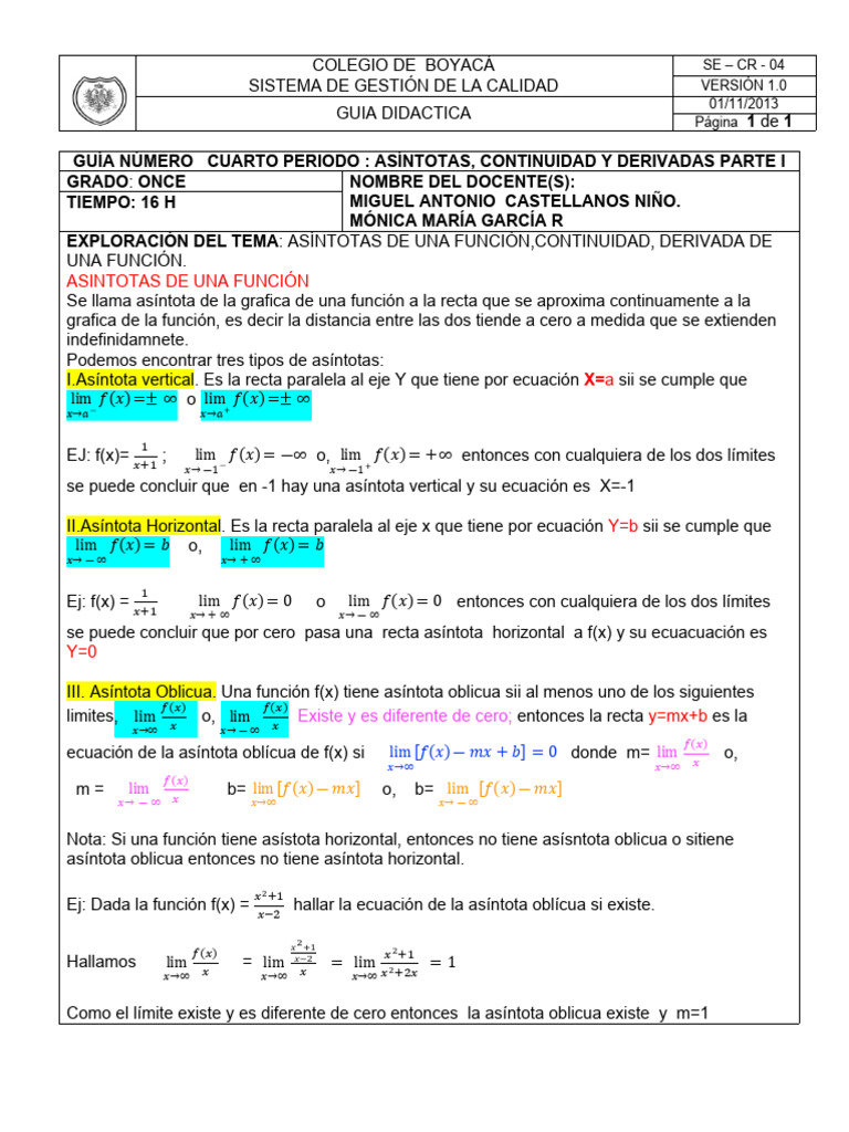 Guía IVP | PDF | Asíntota | Pendiente