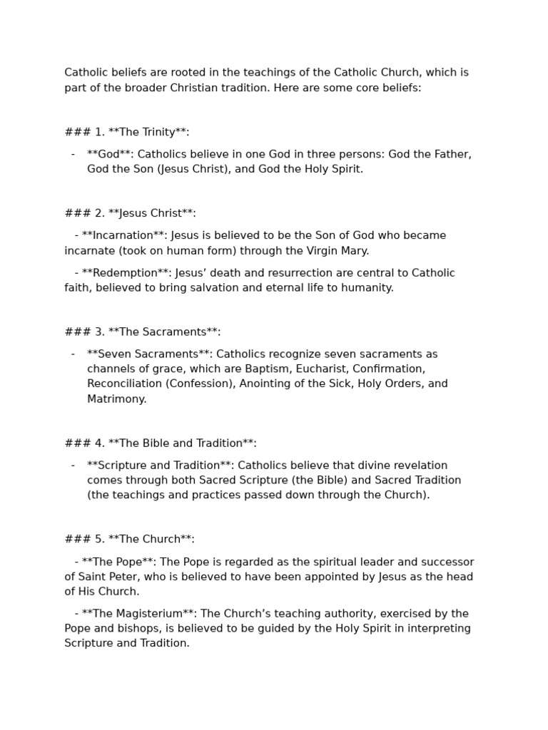 Catholic faith | PDF | Catholic Church | Sacraments