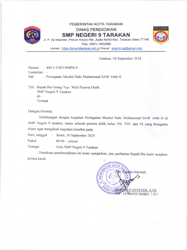 Undangan Siswa | PDF