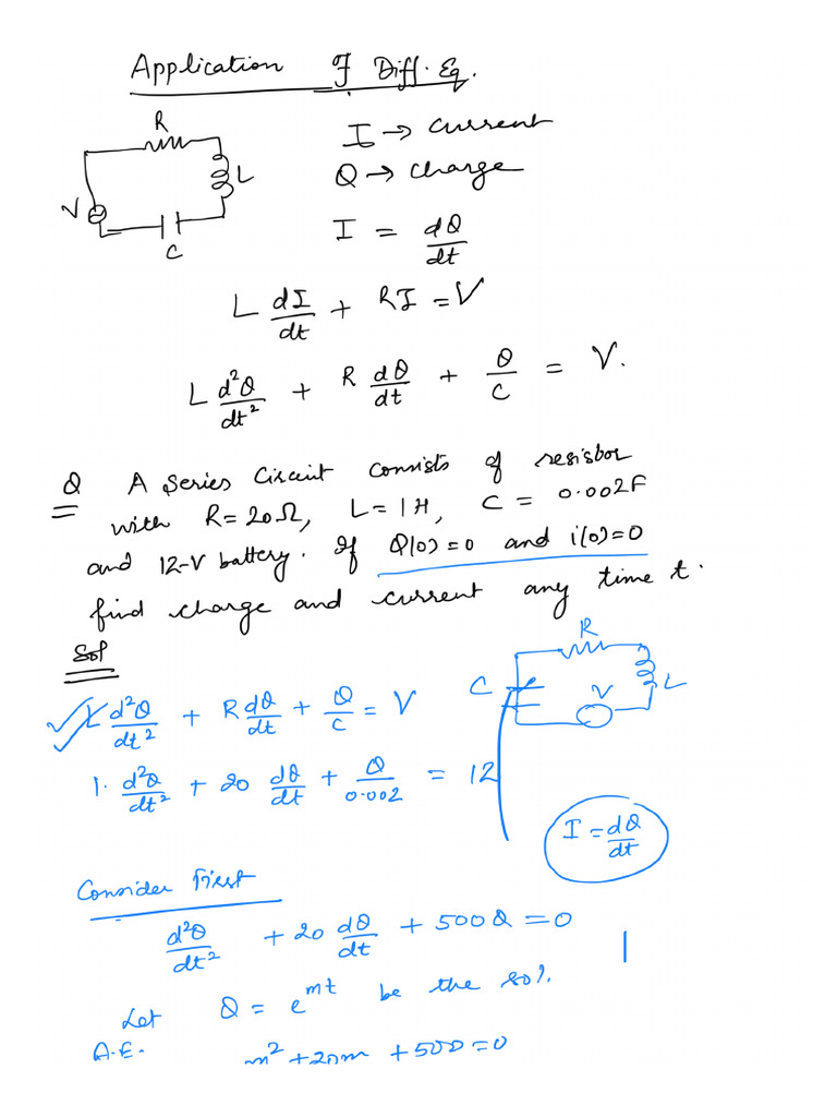 L11-Application of Diff Eq | PDF