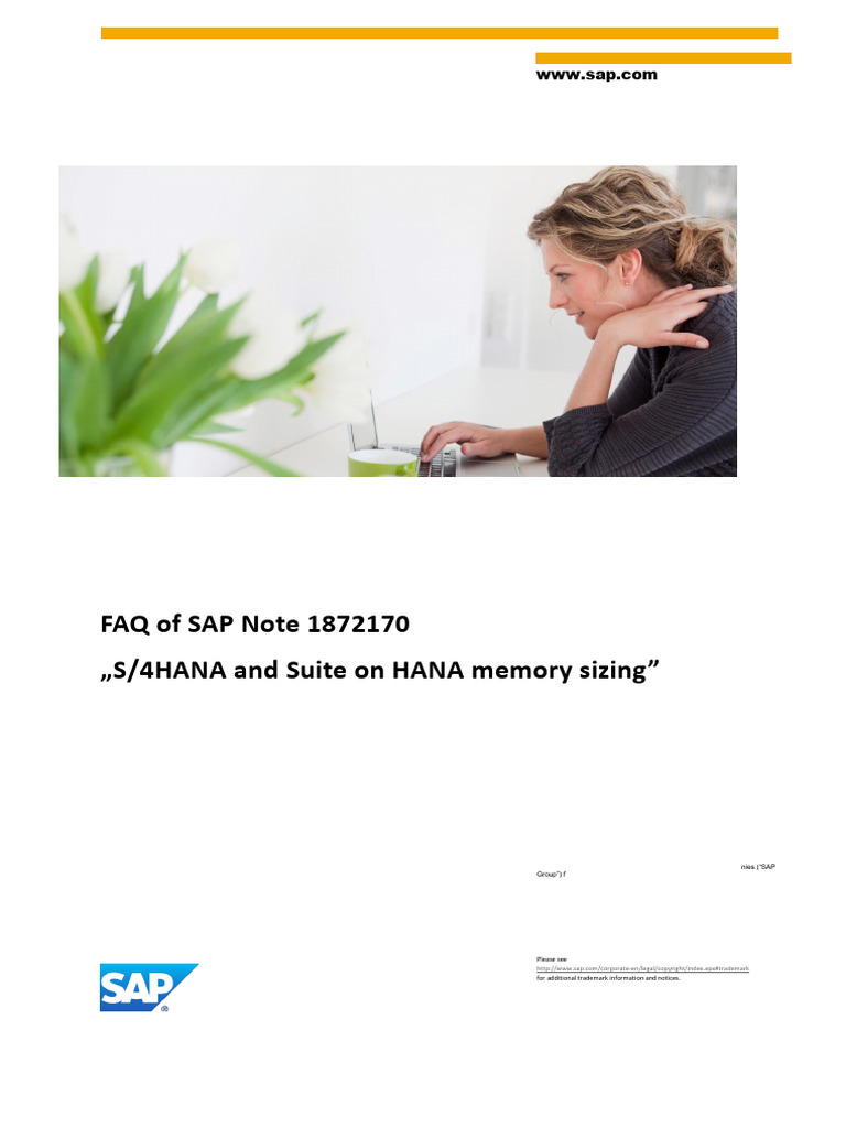 FAQ of SAP Note 1872170 v94 | PDF | Databases | Disk Storage