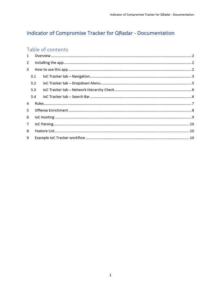 Indicator of Compromise Tracker For QRadar-Documentation | PDF | Public ...