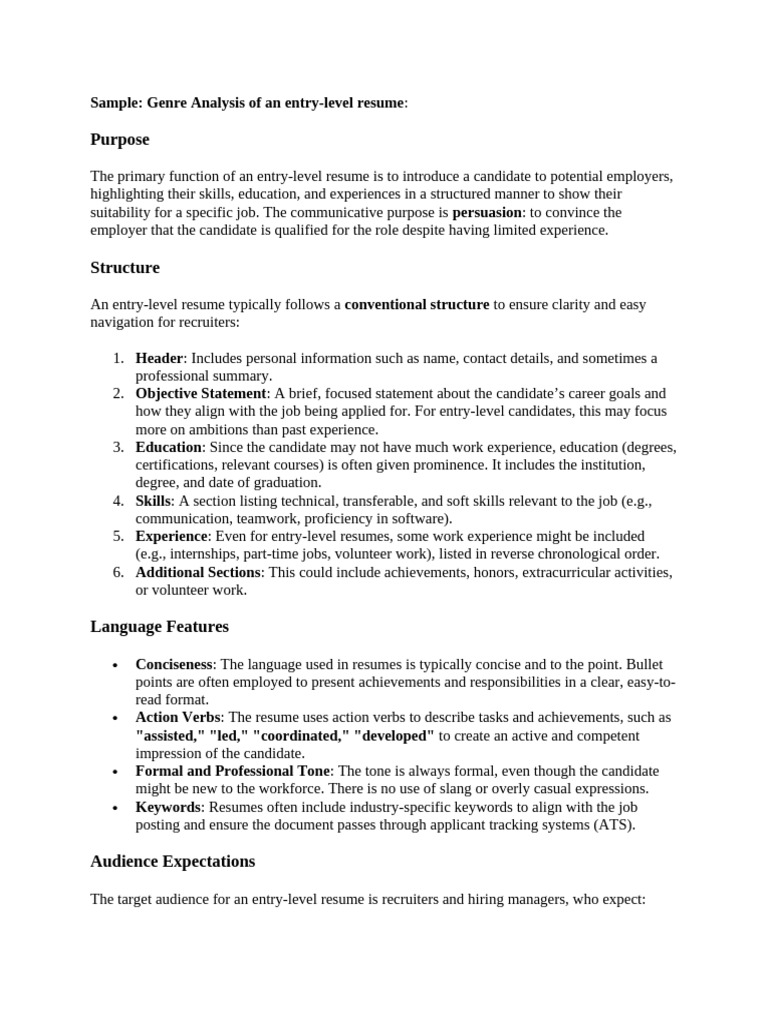 Genre Analysis Sample KJDCDKJVKD | PDF | Résumé | Human Communication