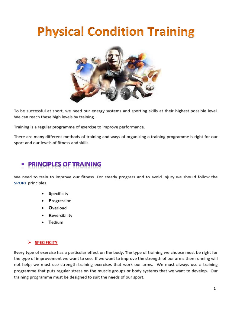 Principles of Effective Training | PDF | Strength Training | Physical ...