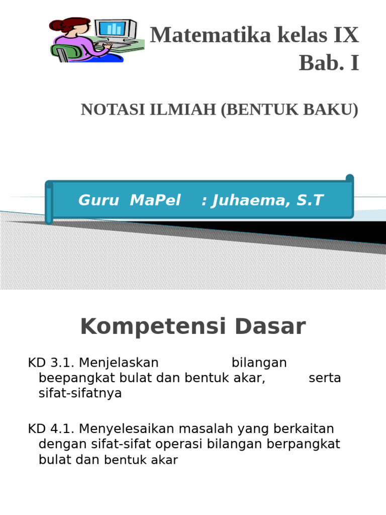 Notasi Ilmiah dalam Matematika Kelas IX | PDF