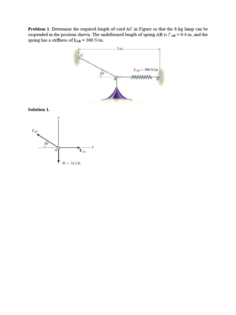 EQUILIBRIUM OF A PARTICLE-Problemler | PDF | Tension (Physics) | Force