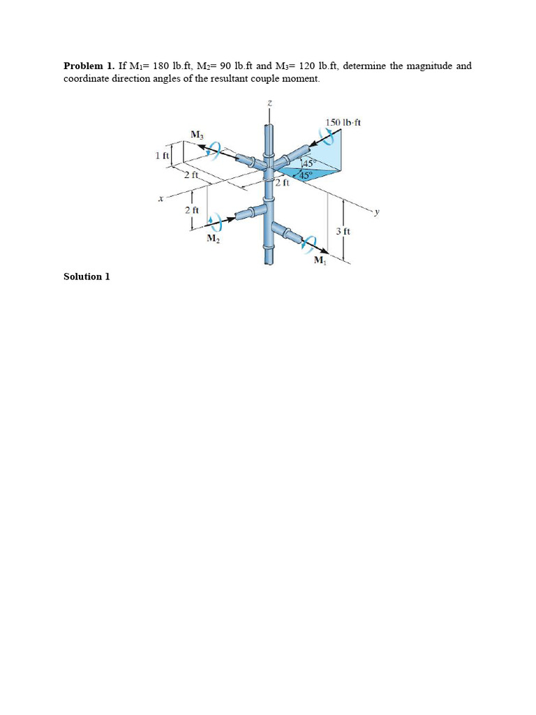 FORCE SYSTEM RESULTANTS-Problemler - 1 | PDF | Force | Thrust