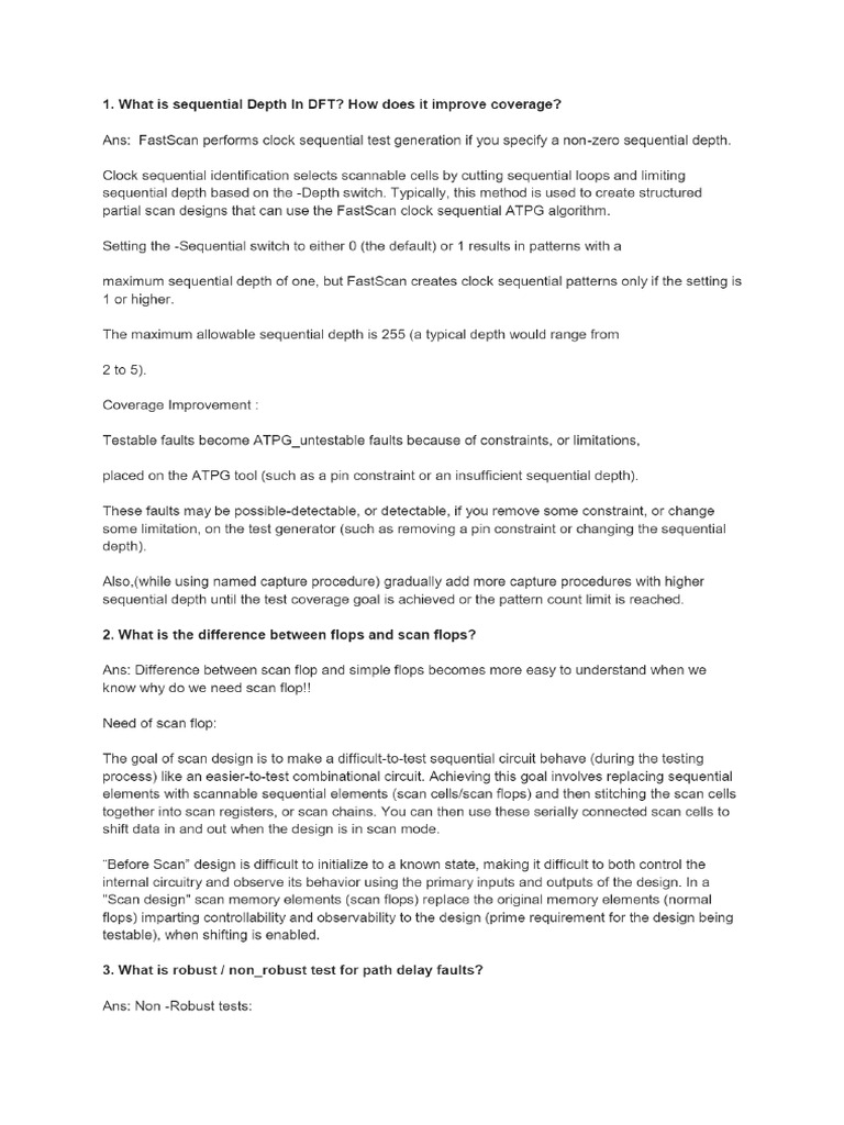 DFT Interview Questions1 - TOAZ - Info | PDF