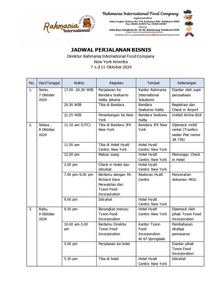 Dokumen Cetak Jadwal Kegiatan Pimpinan | PDF