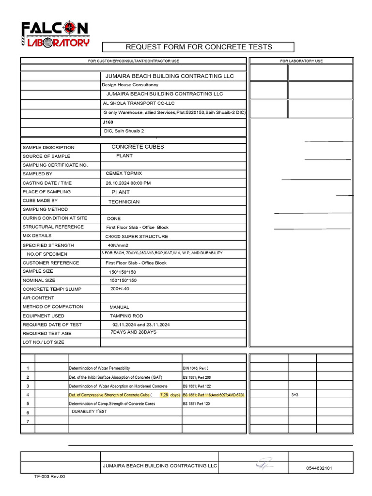 CUBE REPORT REQUEST - First Floor Slab | PDF | Concrete | Composite ...