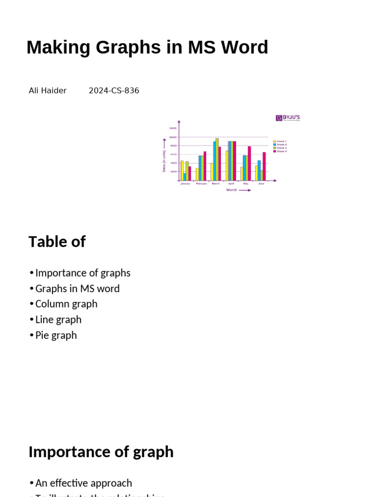 MS Word Graphs Knowledge | PDF
