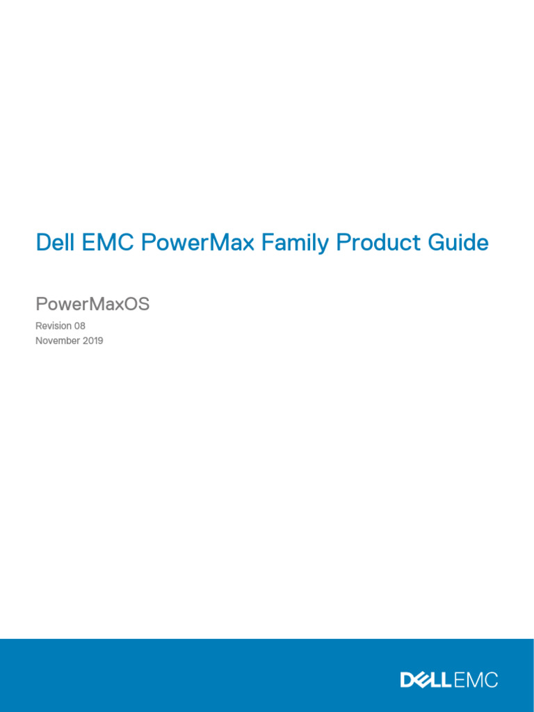 Dell EMC PowerMax Family Product Guide | PDF | Command Line Interface ...