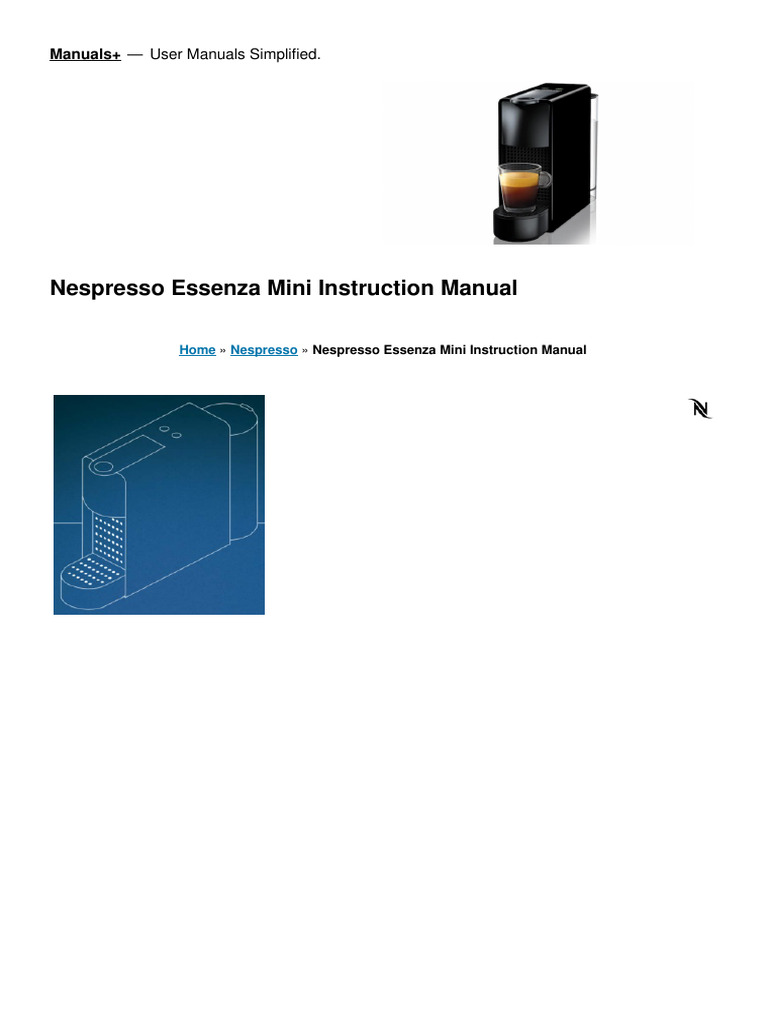 Nespresso Essenza Mini User Manual | PDF | Electrical Connector | Burn