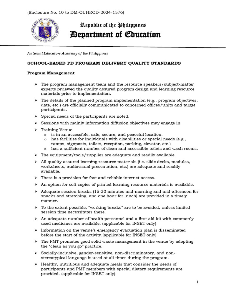 School-Based PD Program Standards | PDF | Learning | Expert