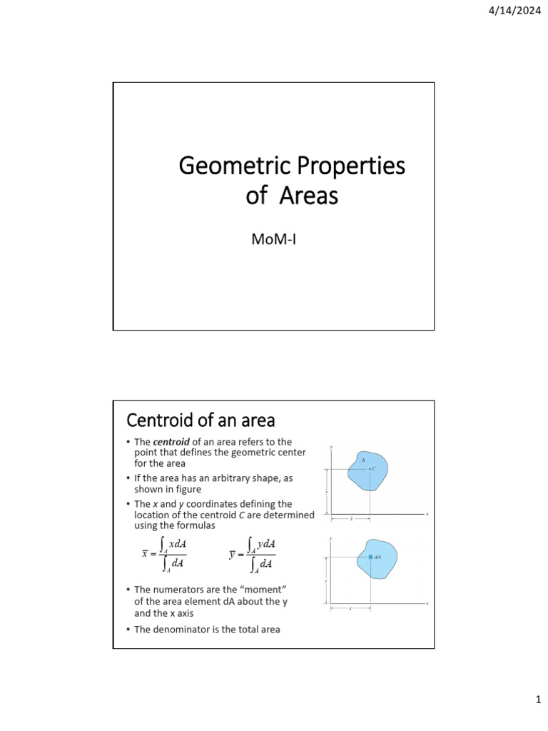18 Geometric Properties of Area | PDF | Coordinate System | Area