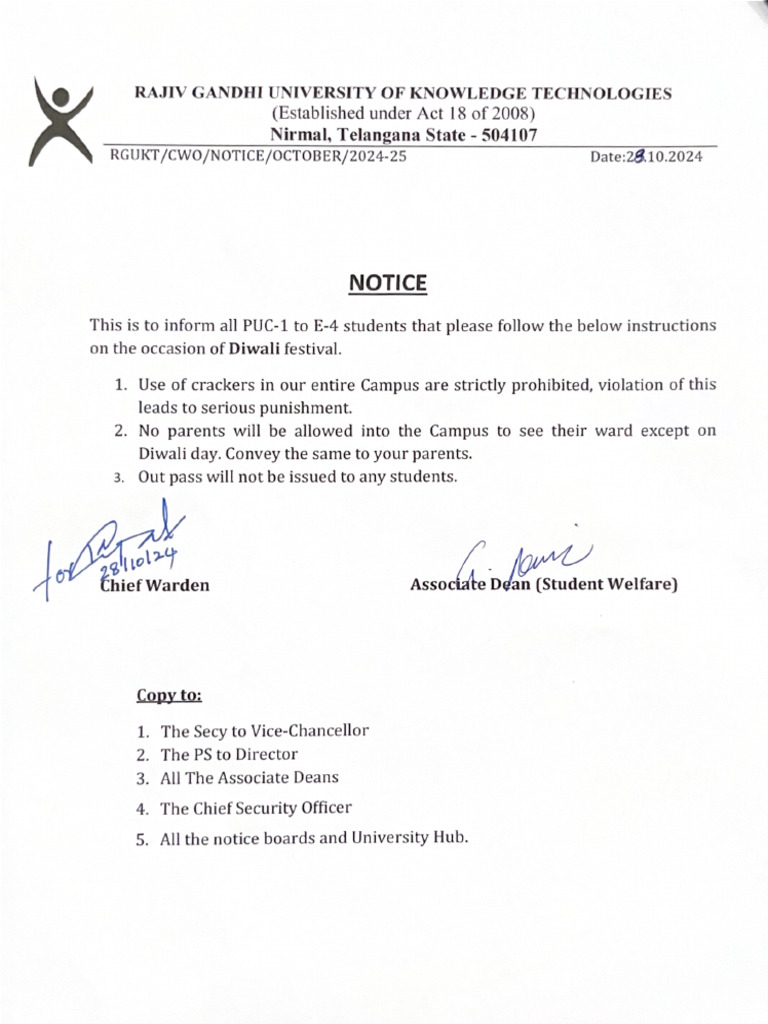 Outpass Notice | PDF