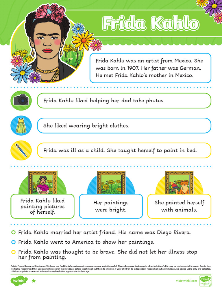Frida Kahlo Differentiated Reading Comprehension | PDF