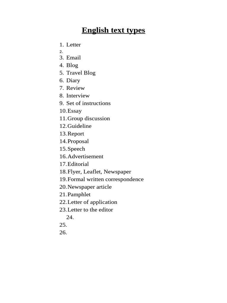 How To Write - English Text Types | PDF | Essays | Advertising