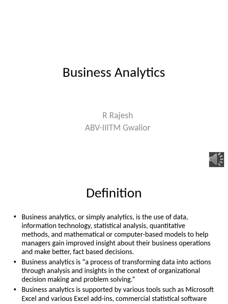 Business Analytics 1 | PDF | Analytics | Business Intelligence