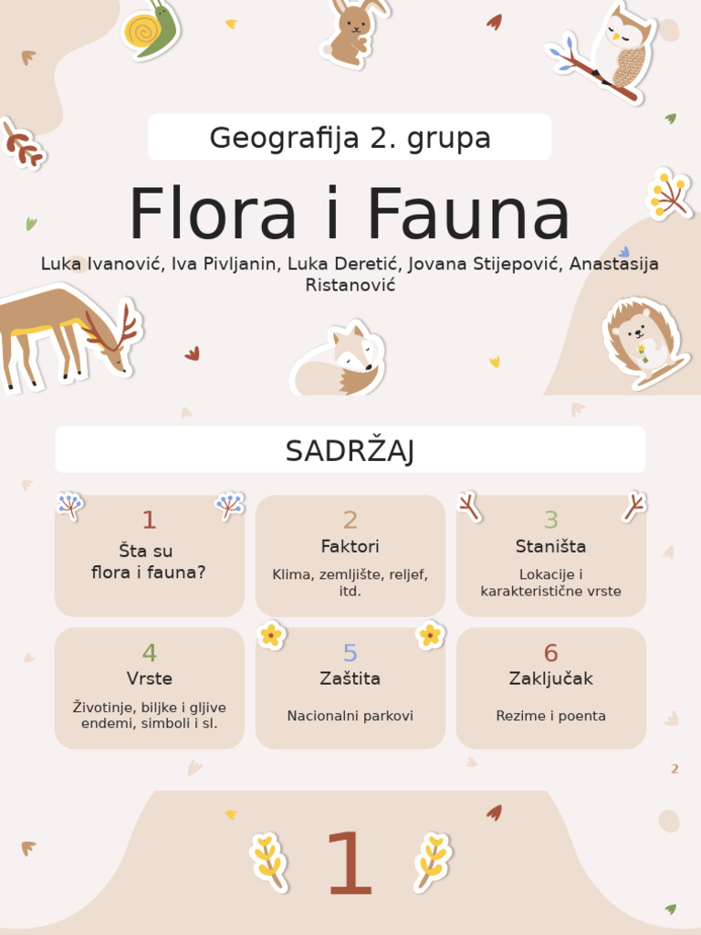 Flora I Fauna CG | PDF