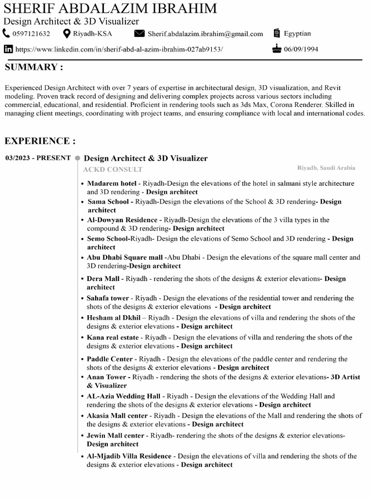 Sherif Abdalazim Ibrahim CV | PDF