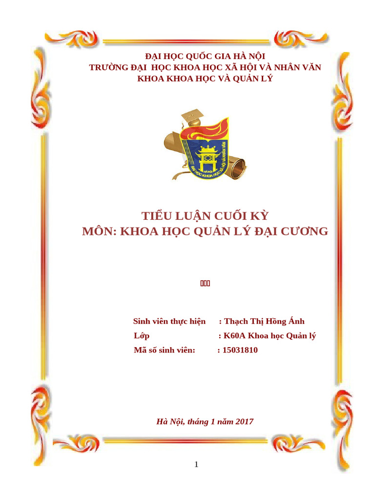 Khql.k60a.thch TH HNG Anh. 01 Chua Lam | PDF