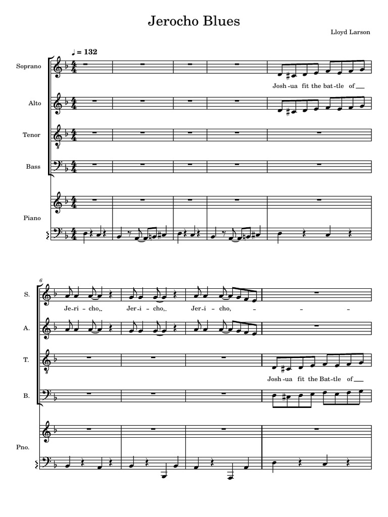 Joshua Fit The Battle of Jericho LLOYD LARSON Jos 230818 072743 | PDF | Elements Of Music ...