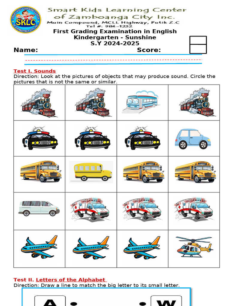 First Grading Examination in ENGLISH K2 | PDF | Foreign Language Studies | Wellness