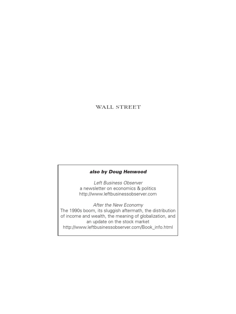 Wall Street | PDF