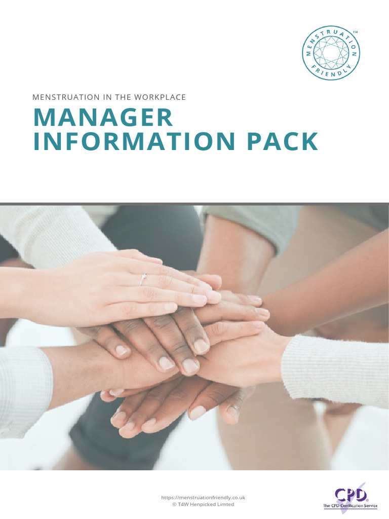 Menstruation and Menstrual Health Manager Information Pack Jan 2024 1 ...