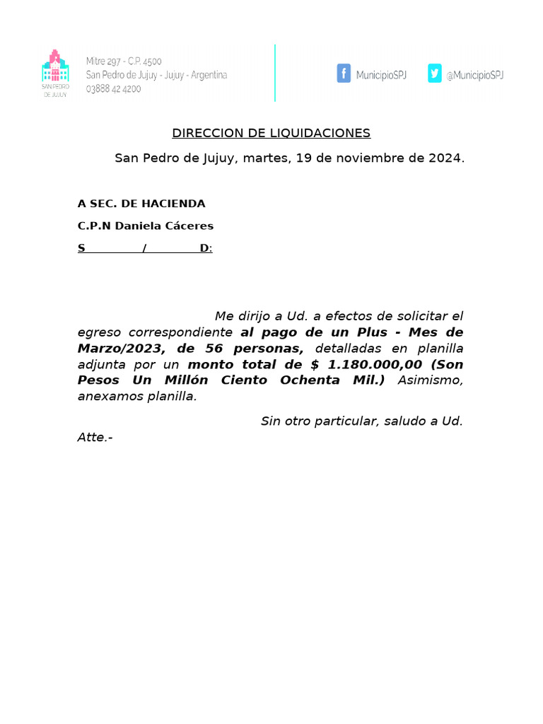 0001-Nota de Egreso - Secretaria de Hacienda - Mes de Febrero - Plus ...